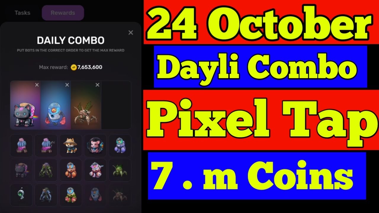 Pixel Tap Daily Combo 24 October - YouTube