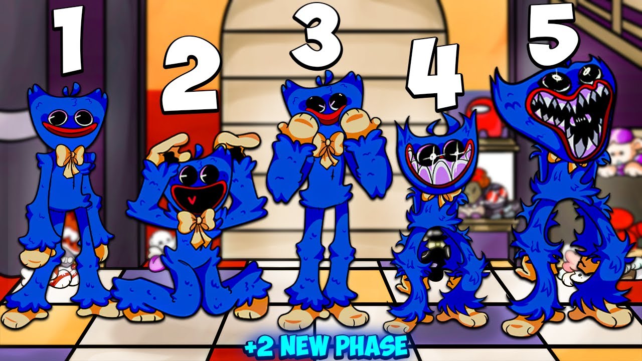 Huggy Wuggy +NEW PHASES (0-2 PHASES) | Poppy Raptime 2 Songs Demo ...