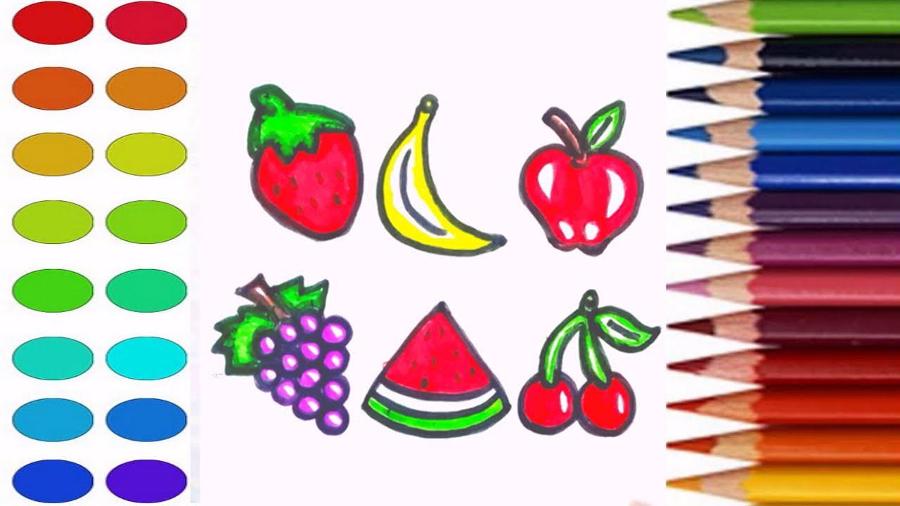 Let's Learn How to Draw Fruits Together | How to draw so cute fruits ...