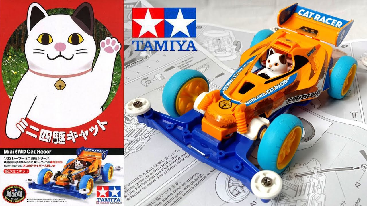 Review & Unboxing Mini 4WD TAMIYA - Cat Racer - YouTube