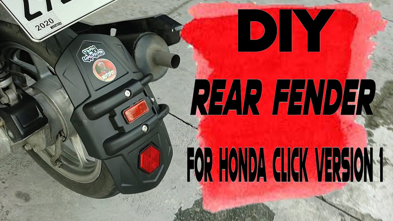 HONDA CLICK VERSION 1 REAR FENDER CONVERSION AFTER UNDERNEATH - YouTube