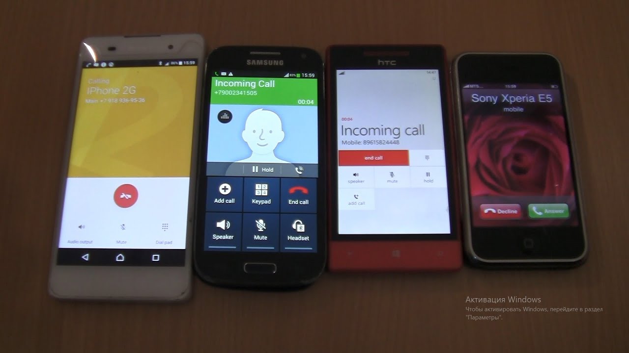 Incoming+Outgoing call at the Same Time Iphone 2G+htc 8s+Samsung S4 ...