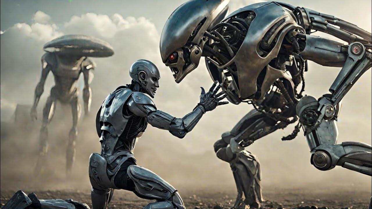 Epic Sci-Fi Showdown: AI Human Robots vs. Alien Battle | Unleashing ...