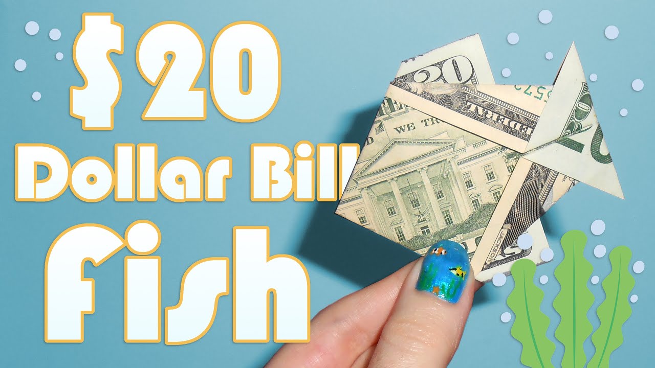 $20 "Dollar Bill Fish" Origami | Extreme Beginners Tutorial - YouTube