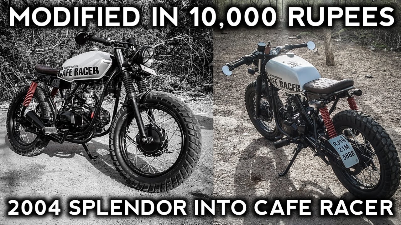 MODIFIED IN 10,000₹ | 2004 SPLENDOR INTO CAFE RACER - YouTube