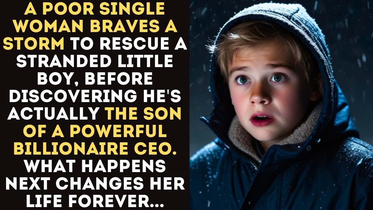 A Poor Single Woman Rescues a Stranded Little Boy, Before Discovering ...