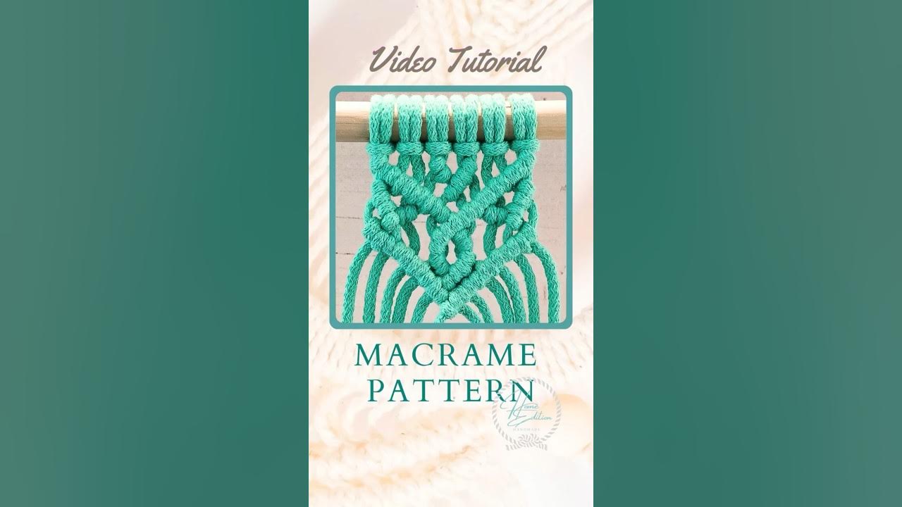 MACRAME PATTERN WITH SMALL DIAMOND No.6 #macrametutorial #macrameforbeginners - YouTube