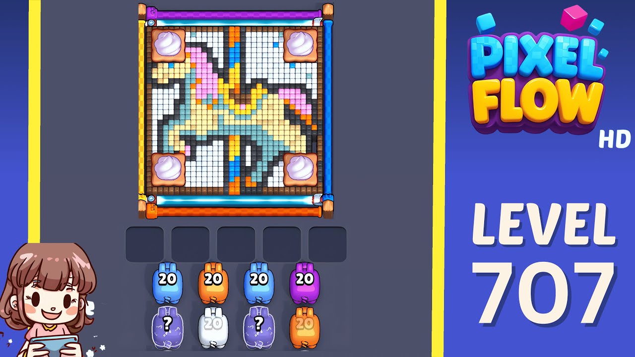 Pixel Flow Level 707 Solution Walkthrough - YouTube