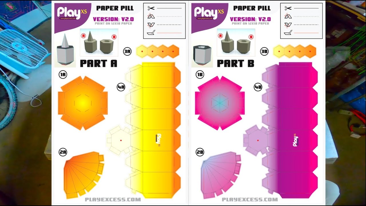 PaperCraft: Pill - Instructional (Free Kendama Toy) - YouTube