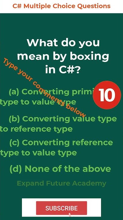 C Multiple Choice Question 017 Expand Future Academy Shorts Csharp Dotnet Programming 