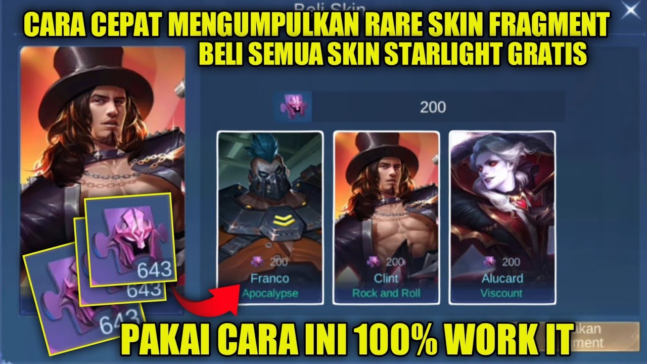 CURANG!! Cara Cepat Mendapatkan Rare Skin Fragment Mobile Legends ...