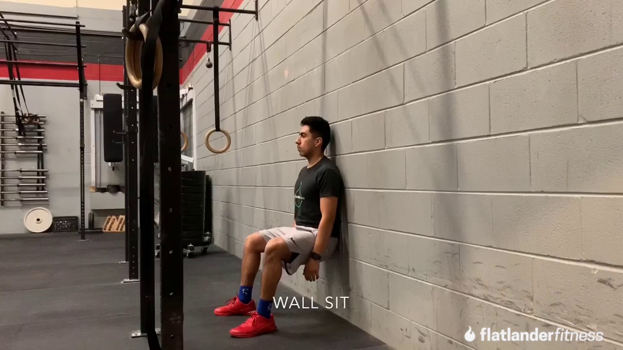 Wall sit demo - YouTube