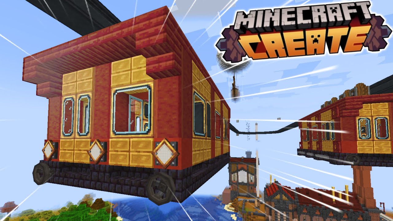 I built a monorail across Factory Island in Minecraft Create! - YouTube