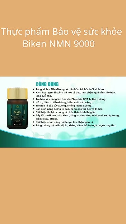 Thực phẩm Bảo vệ sức khỏe Biken NMN 9000 #droppii #sanphamdroppii - YouTube