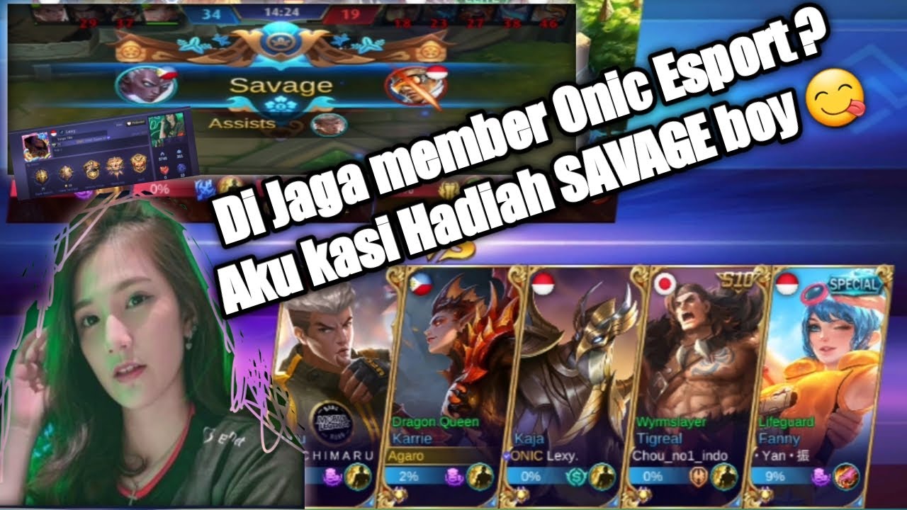 Kehangatan Karrie 1 Lane dengan Member Onic Esport? - Mobile Legends ...