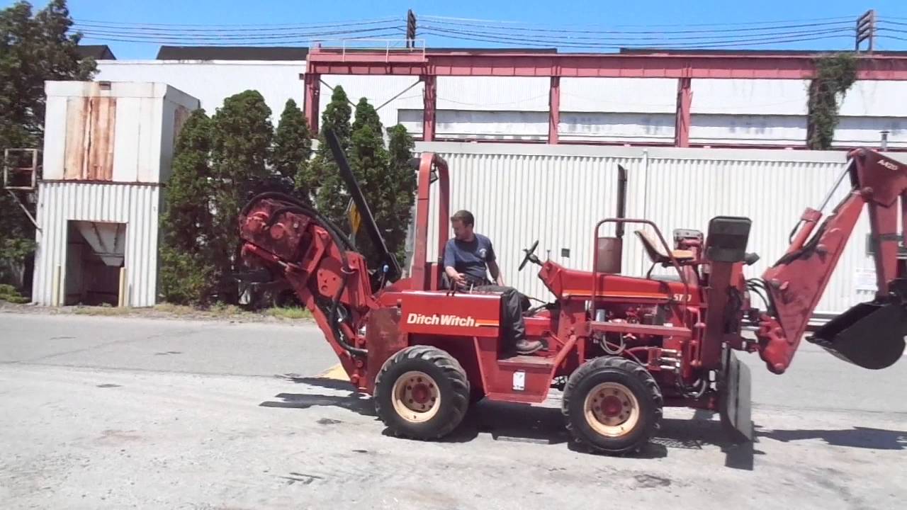 Ditch Witch 5110 Backhoe - Trencher - Cable Plow - Dozer - YouTube