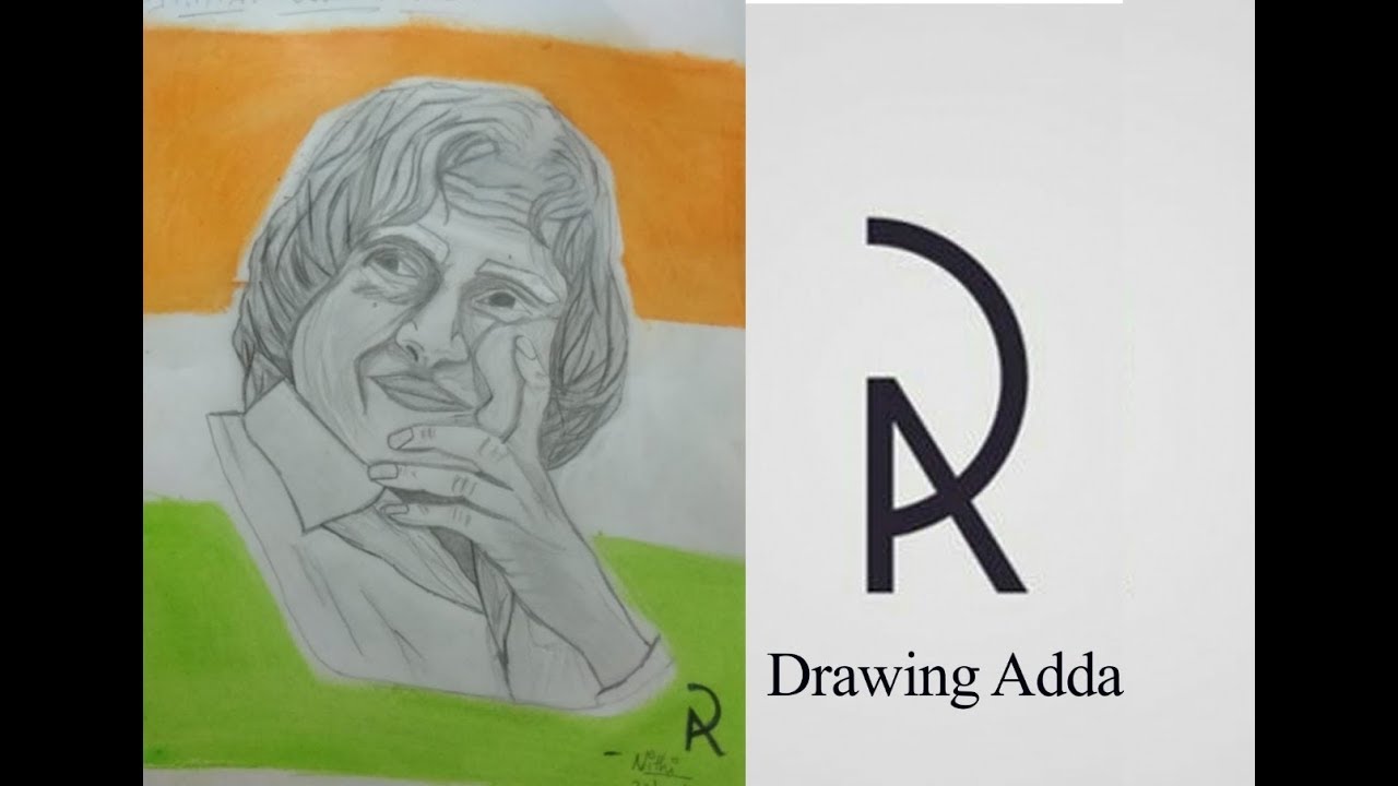 How To Draw Sir Apj Abdul Kalam Youtube