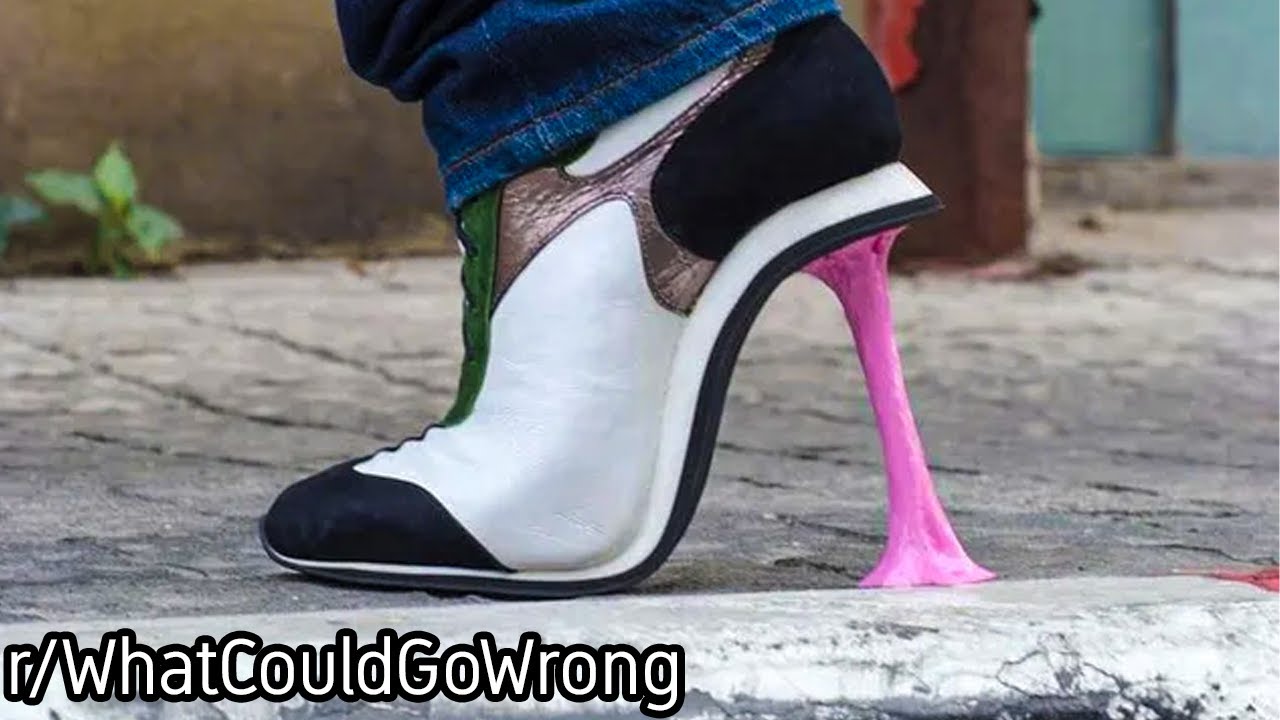 r/WhatCouldGoWrong | Stepping on Gum in Heels... - YouTube