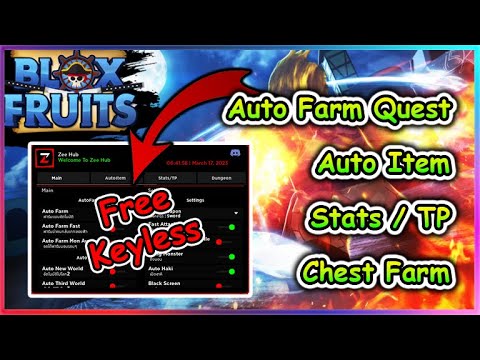 Roblox Blox Fruits Script #19 - Auto Farm GUI & More (Keyless) - YouTube