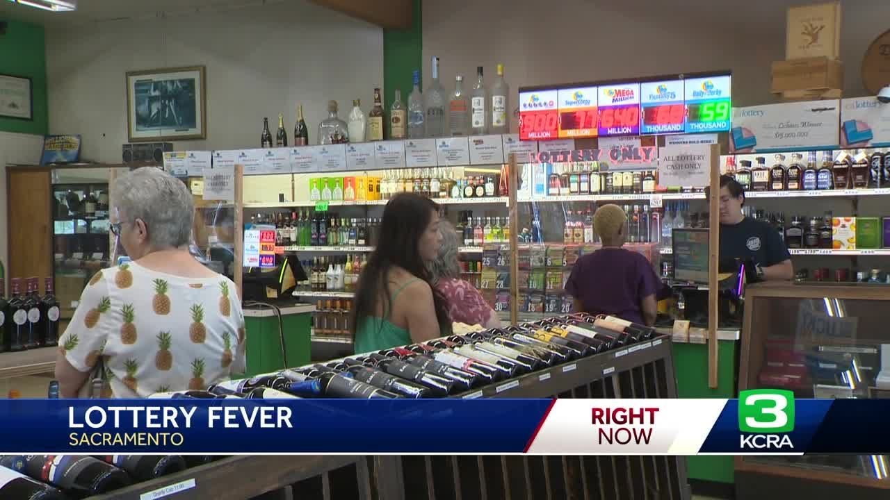 Sacramento lucky lotto spot sees long lines ahead of drawing - YouTube