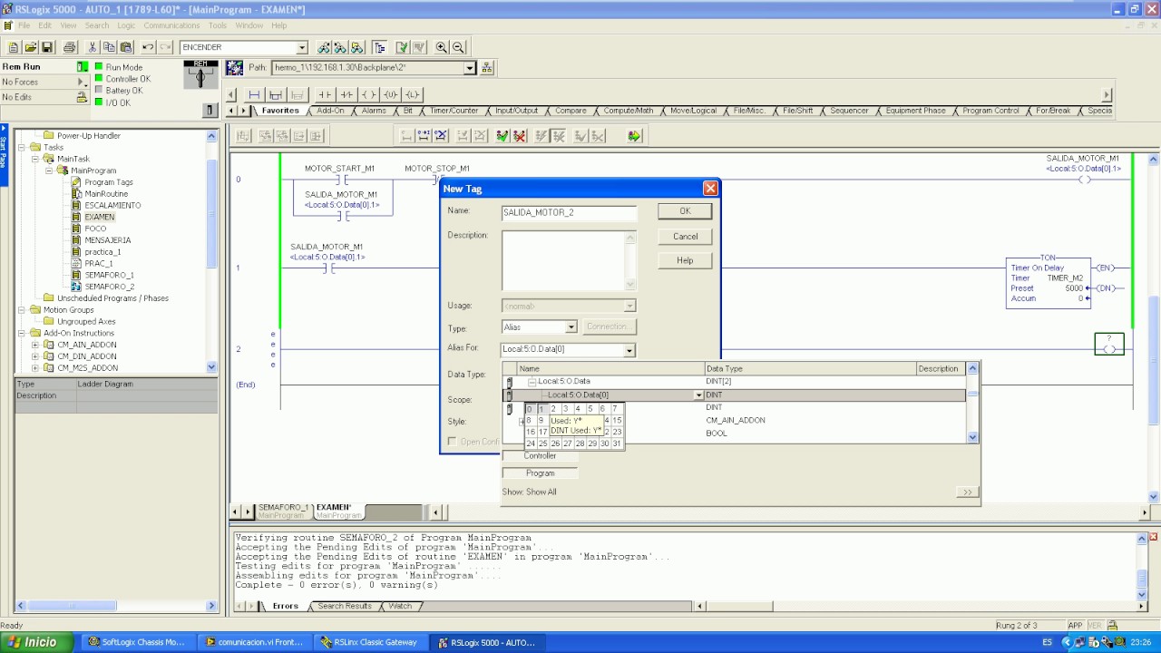 video tutorial PLC rslogix 5000 Basico_1 - YouTube