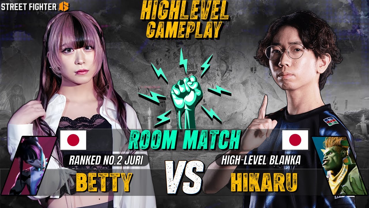 Street Fighter 6 HIKARU (BLANKA) vs BETTY (JURI) High-Level SF6 ...