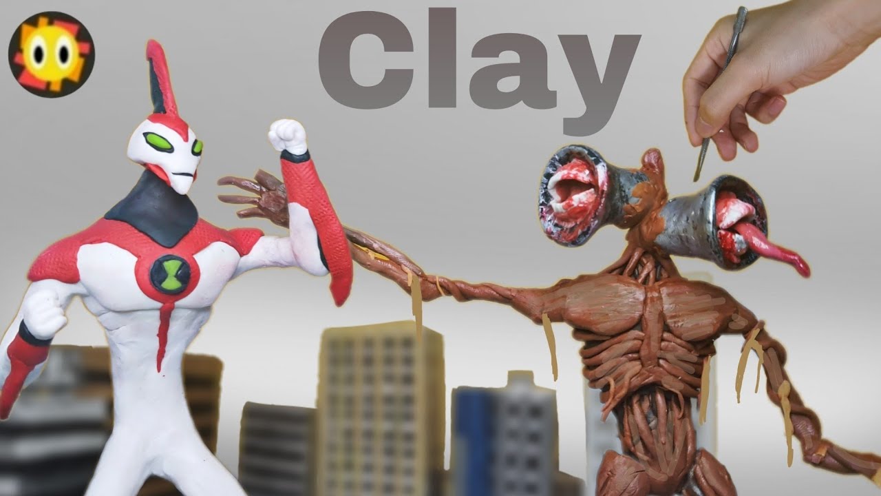 How to make Siren Head and Ben10 Waybig using clay | Polymer Clay ...