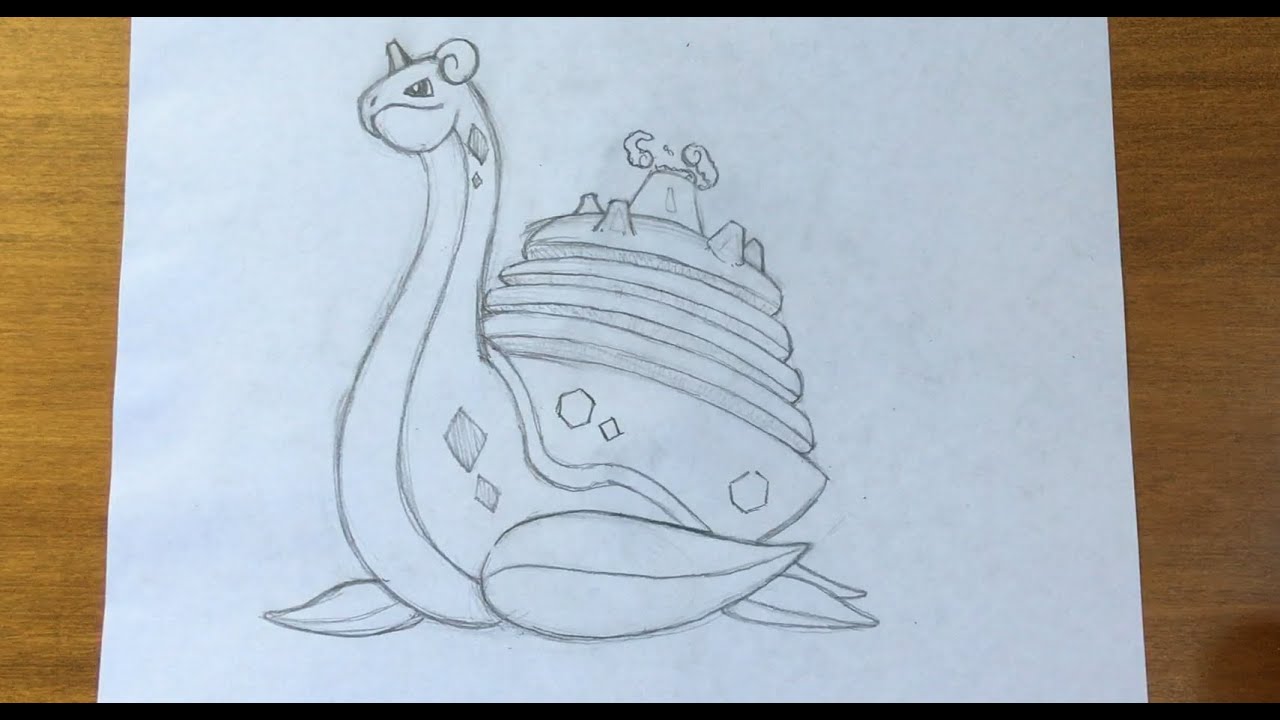 How to draw Gigantamax Lapras - YouTube