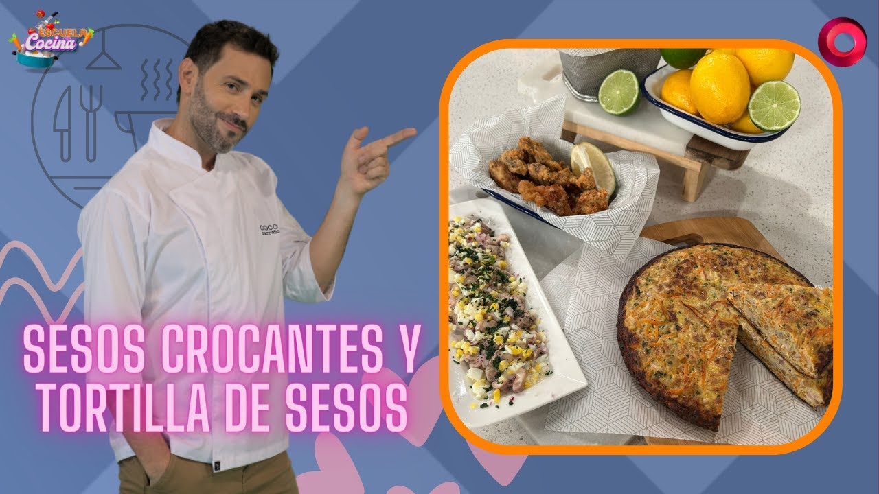 Sesos crocantes y tortilla de sesos I #EscuelaDeCocina - YouTube