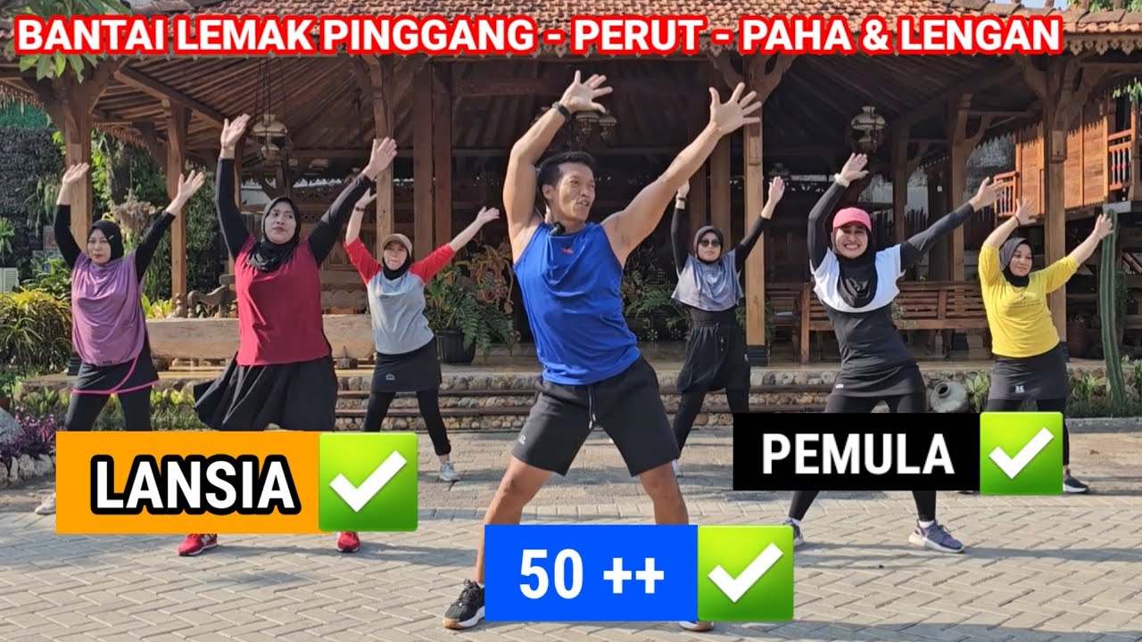 SENAM AEROBIK LANSIA BAKAR LEMAK DAN KALORI - YouTube