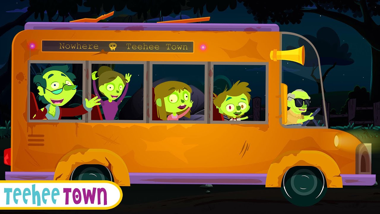 Zombies Riding On The Bus With Skeletons + Spooky Scary Songs By Teehee ...