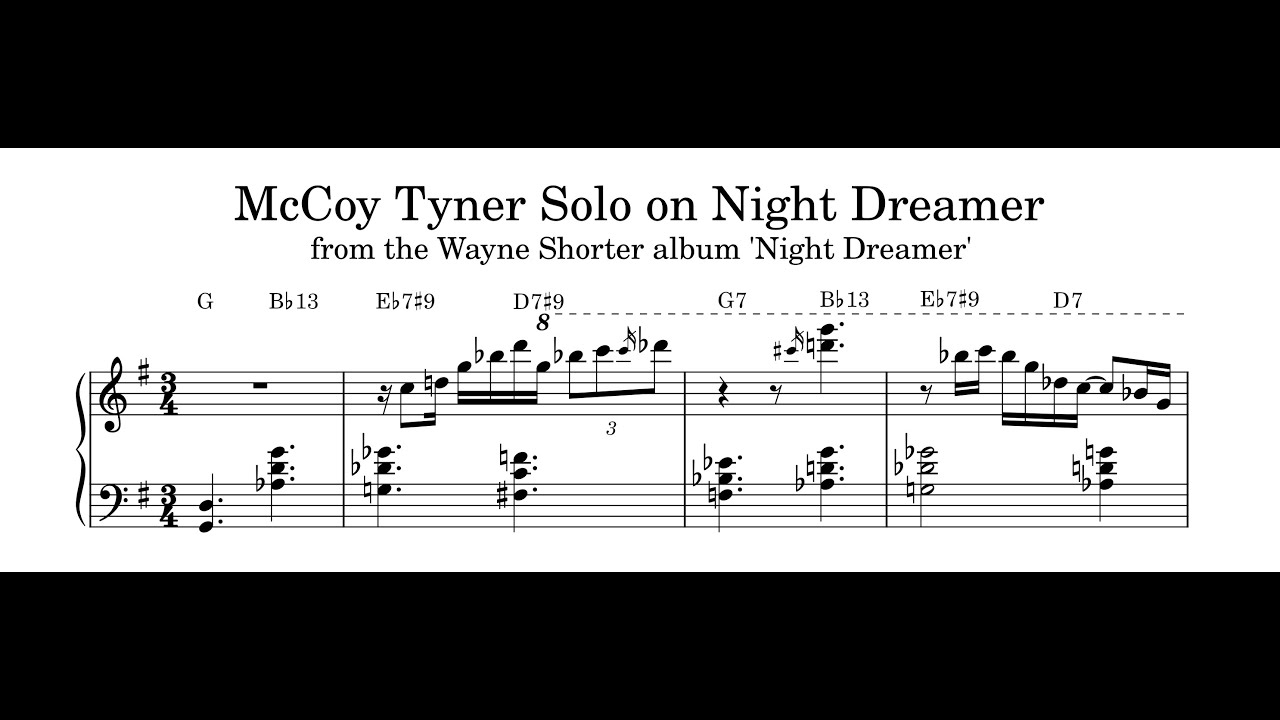 McCoy Tyner Solo on Night Dreamer - Piano Transcription (Sheet Music in ...
