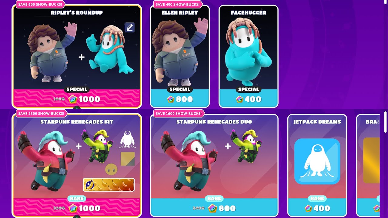 Fall Guys - Daily Item Shop - Sep. 29, 2022 - Ellen Ripley 👽👾 Starpunk ...