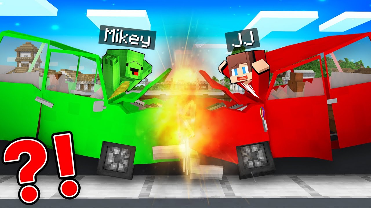 JJ and Mikey Drive for the First Time - Maizen Minecraft Animation - YouTube