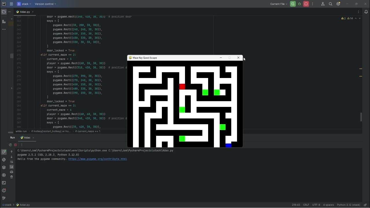Python Pygame Maze Game Tutorial Youtube