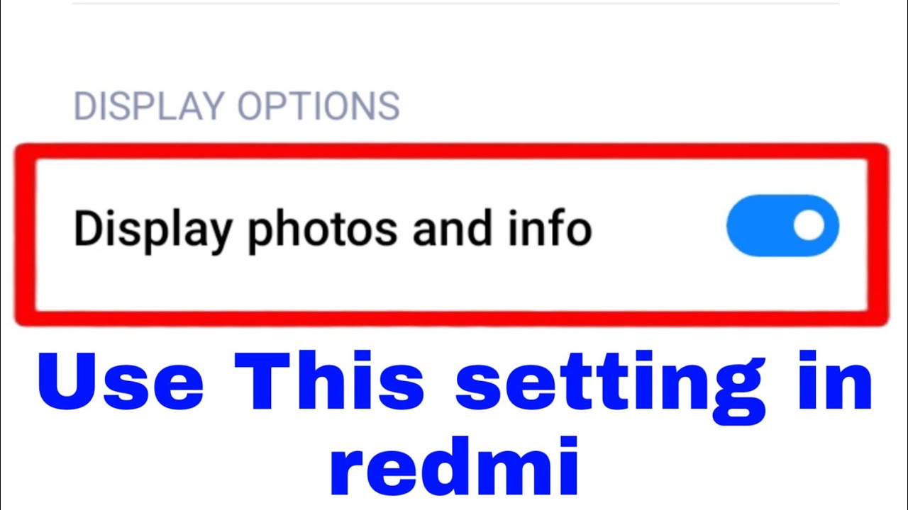 Display photos and info in redmi । how to enable and disable Display ...