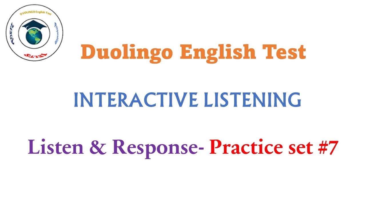 Interactive Listening - Duolingo English Test - Practice set #7 - YouTube