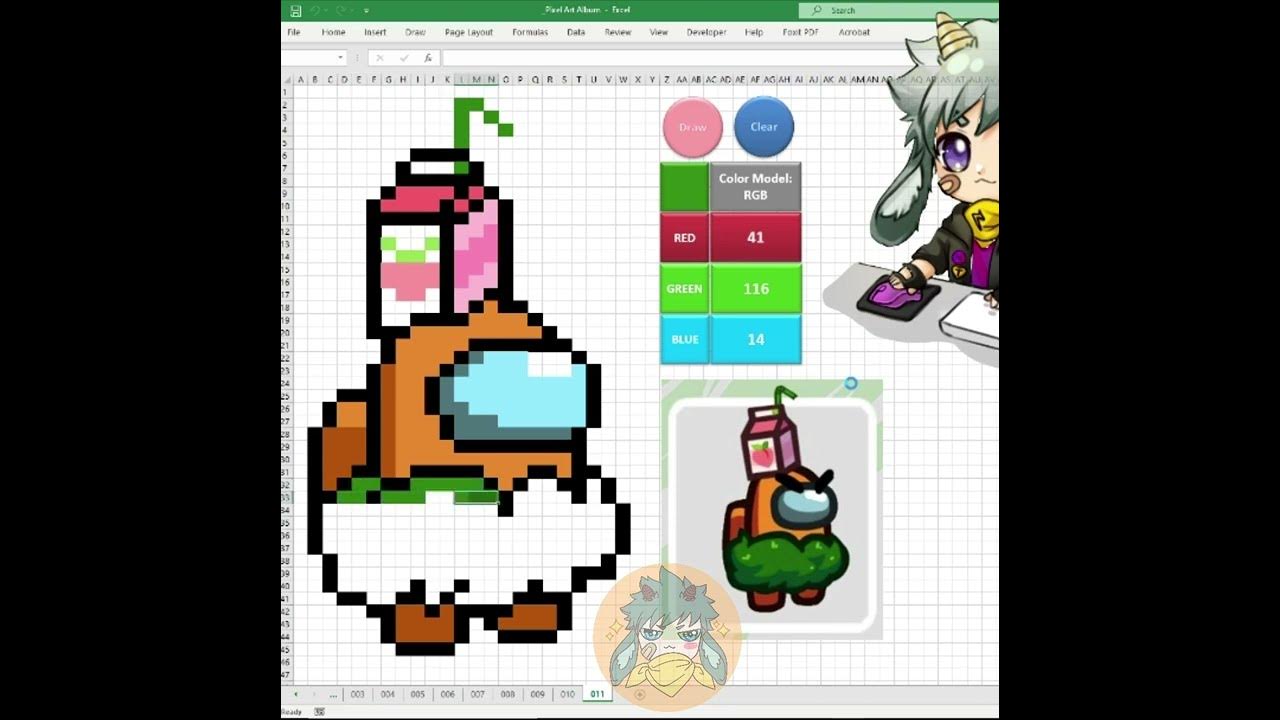 How To Draw Among Us In Excel Pixel Art 011 Shorts YouTube how-to-draw-among-us-in-excel-pixel-art-011-shorts-youtube
