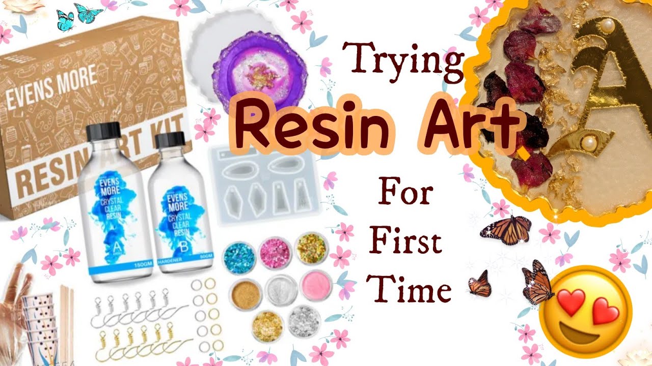 Trying Resin art for the first time | Evens more resin art kit review ...