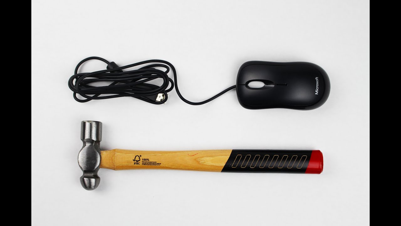 Microsoft Mouse VS Hammer - YouTube