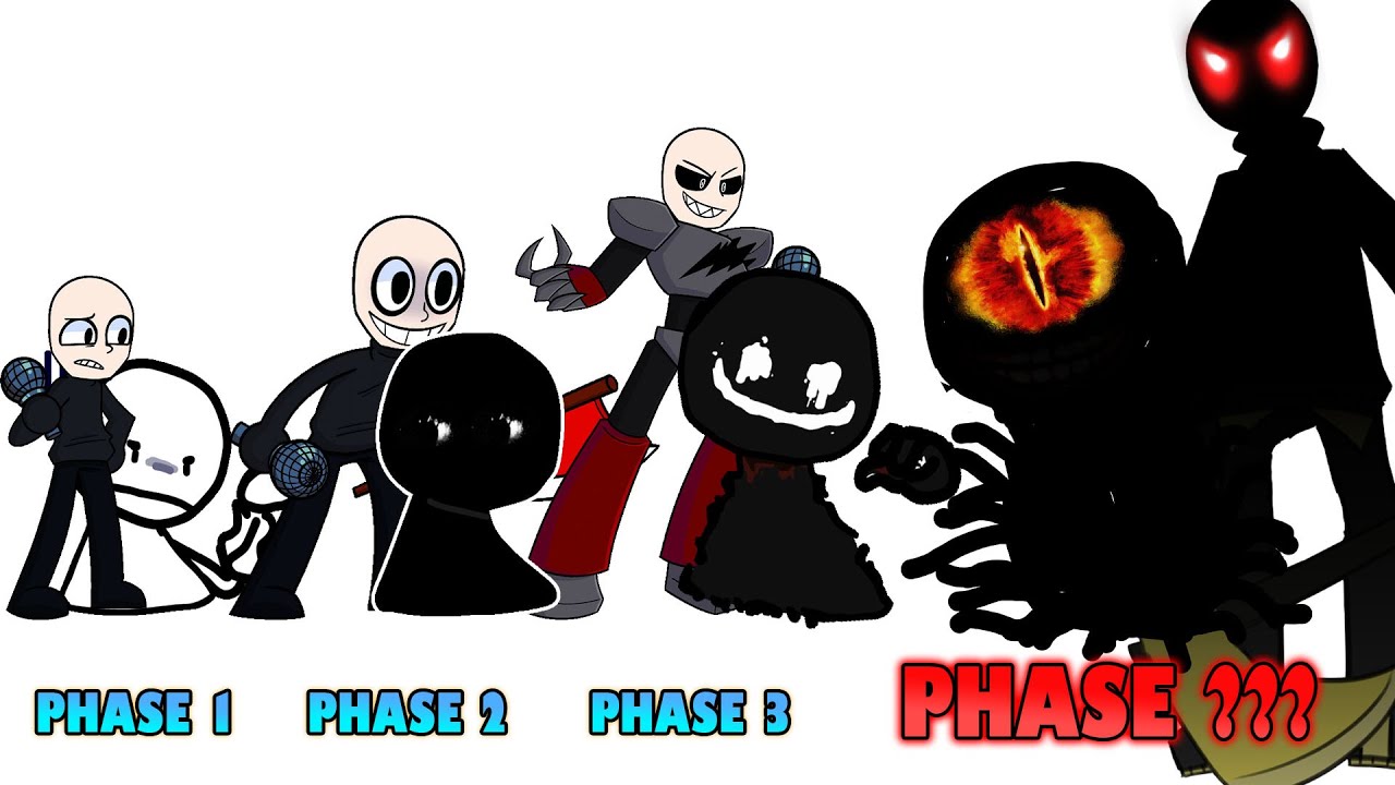 FNF comparison Battle Vs. eteled & Bob Onslaught - ALL Phases of fnf ...