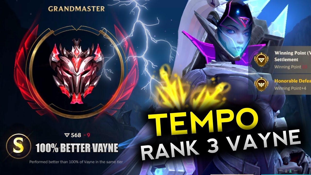 RANK 3 VAYNE - New Best TEMPO Build&Runes in Wild Rift | Enyav - YouTube