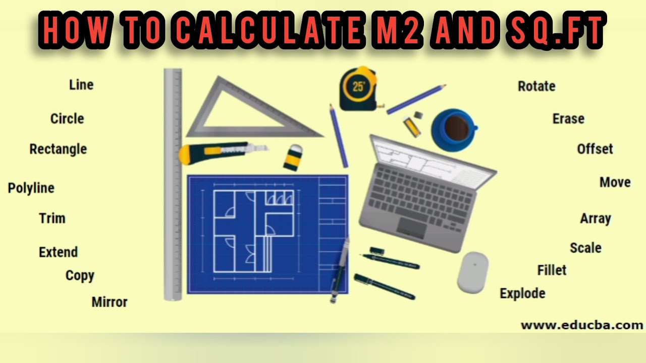 How to calculate m2 and sq.ft - YouTube