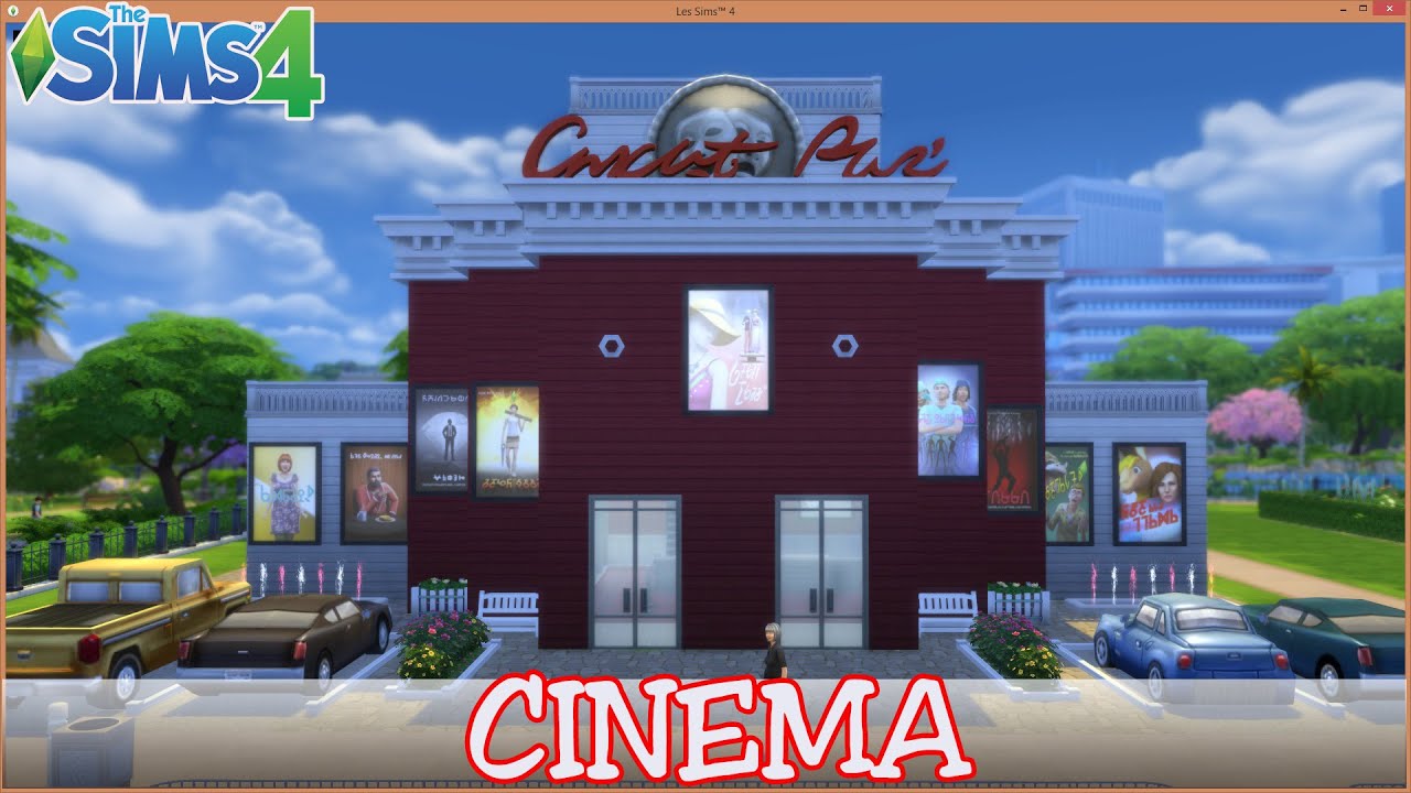 Les Sims 4 : Construction d'un Cinéma - YouTube