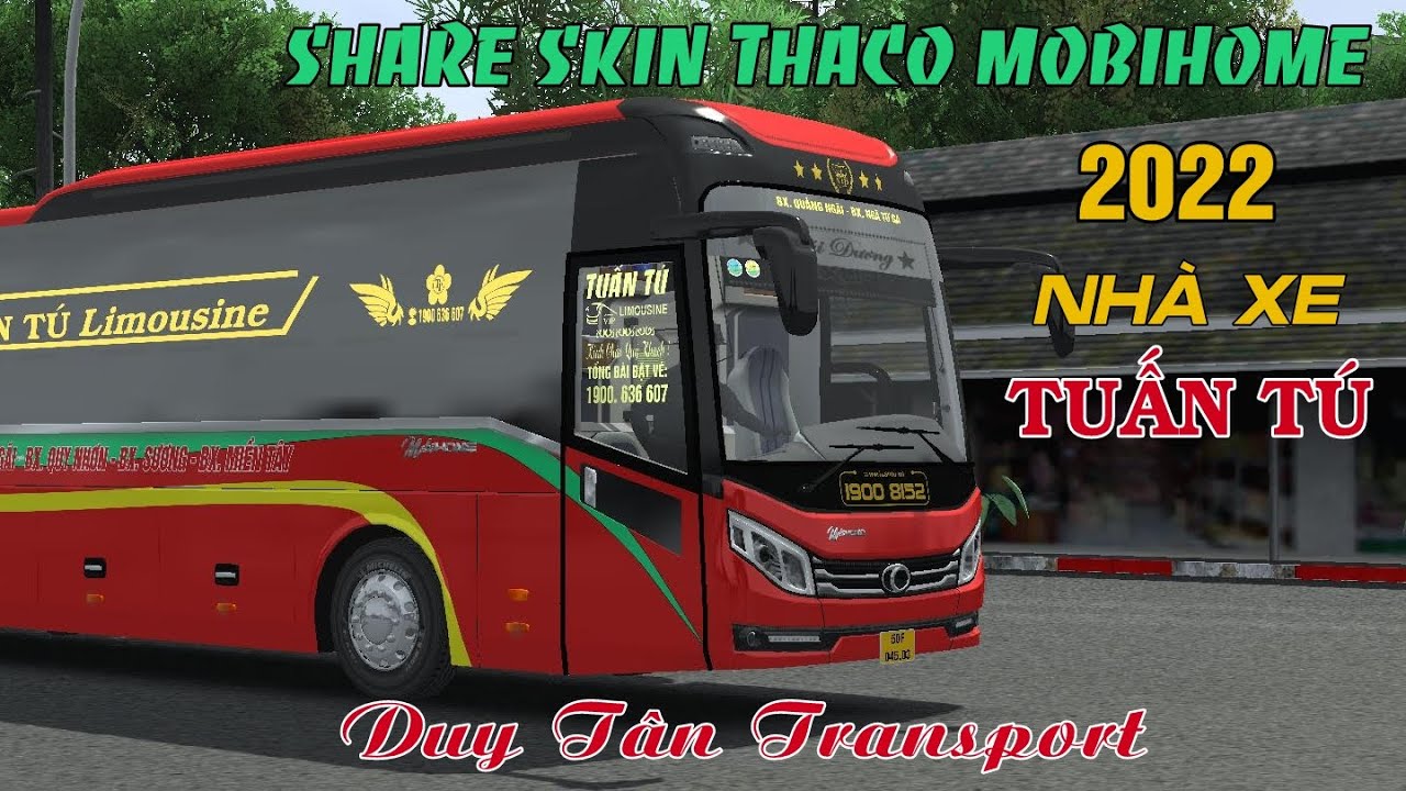 Share skin Thaco Mobihome 2022 nhà xe Tuấn Tú đỏ cho ae trải nghiệm ...