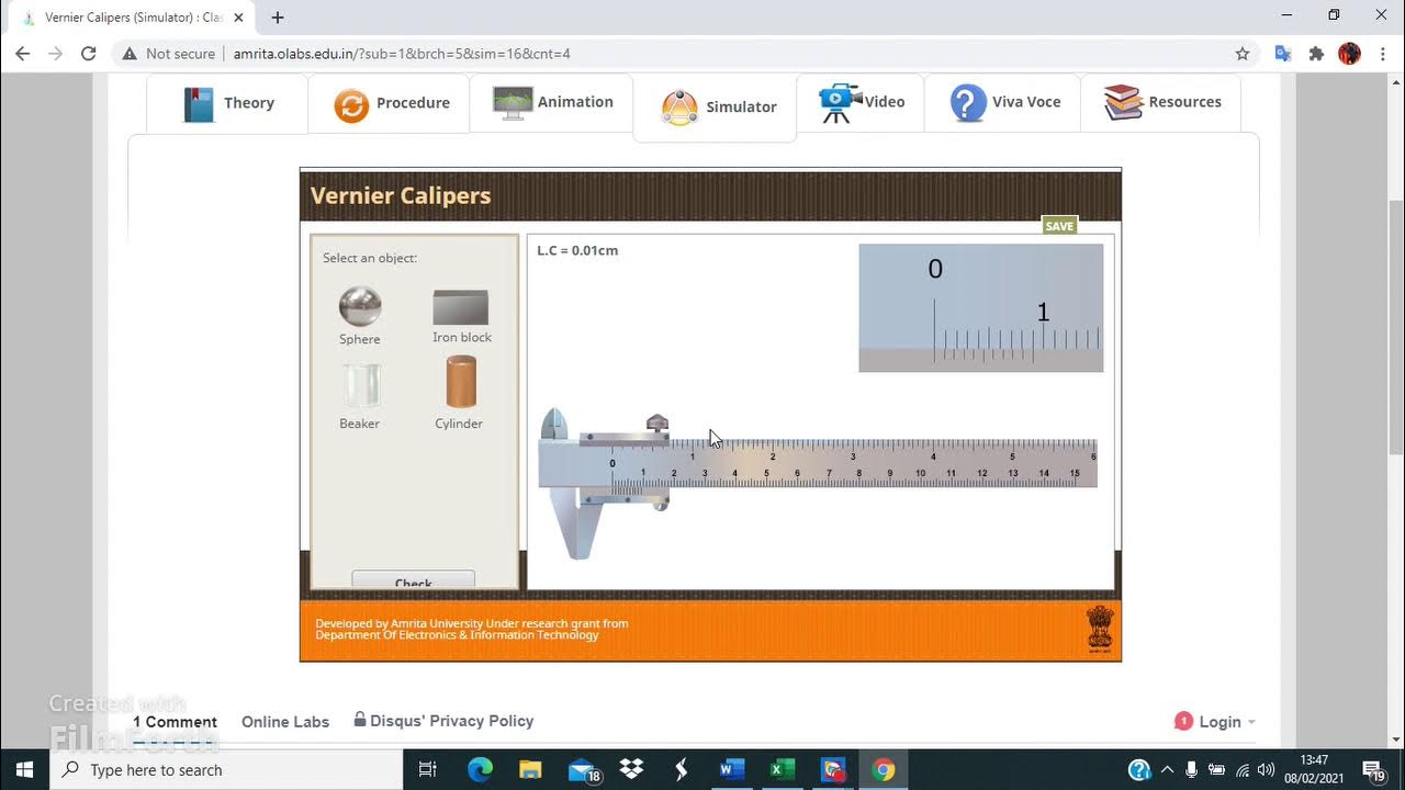 JANGKA SORONG PRATIKUM VIRTUAL LAB MENGGUNAKAN OLABS #olabs - YouTube
