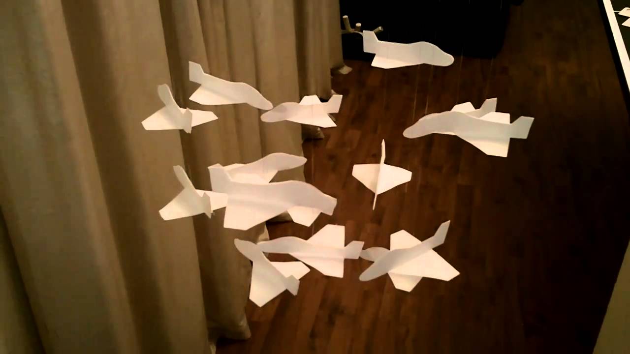 Homemade Airplane Crib Mobile - YouTube