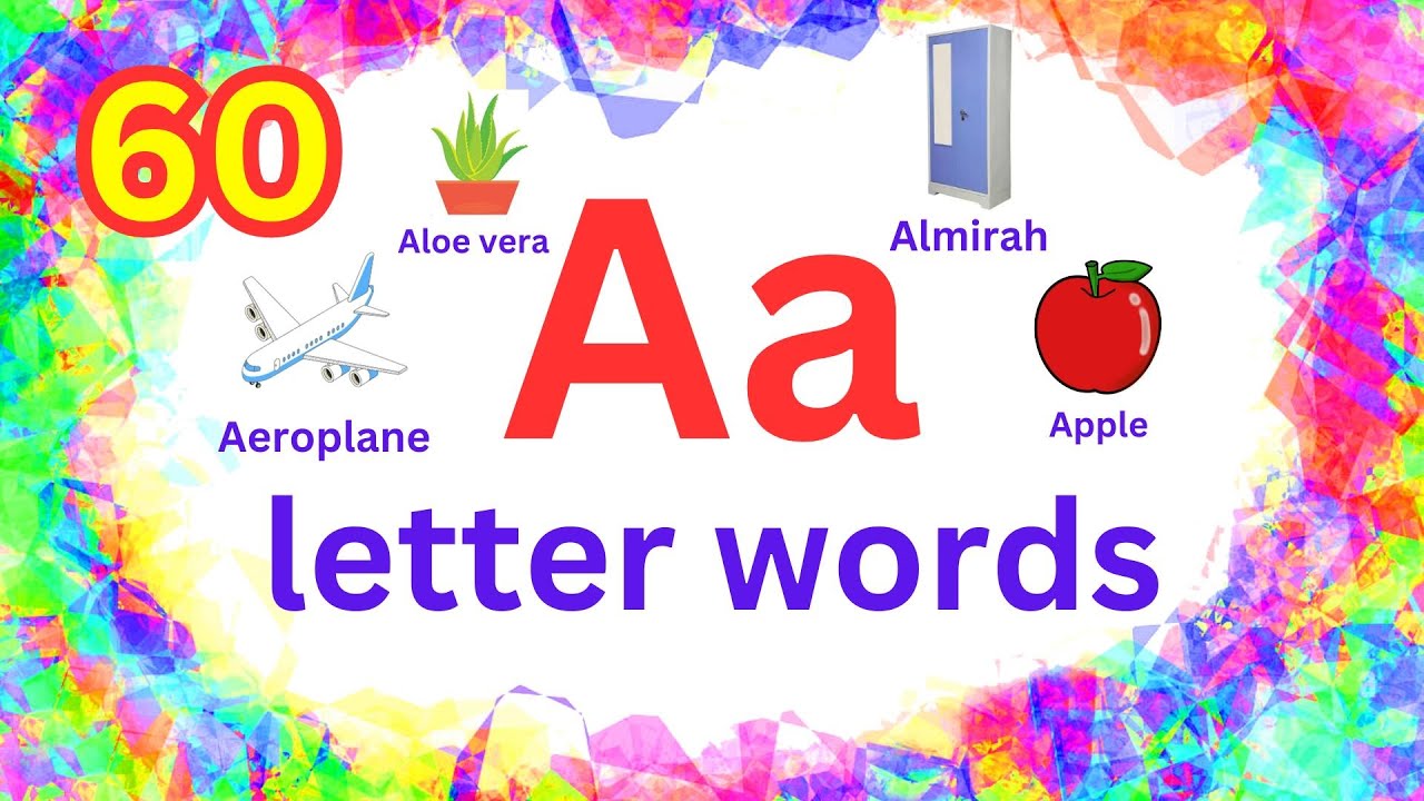 Letter A Words for kids | Words starting with A a | English Vocabulary ...