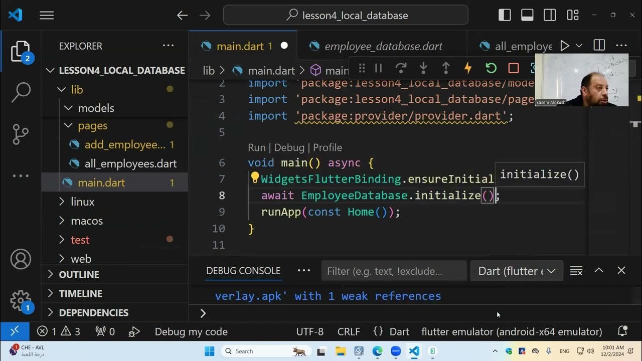 Flutter Lecture 9 - add Data to Database ( insert ) - YouTube