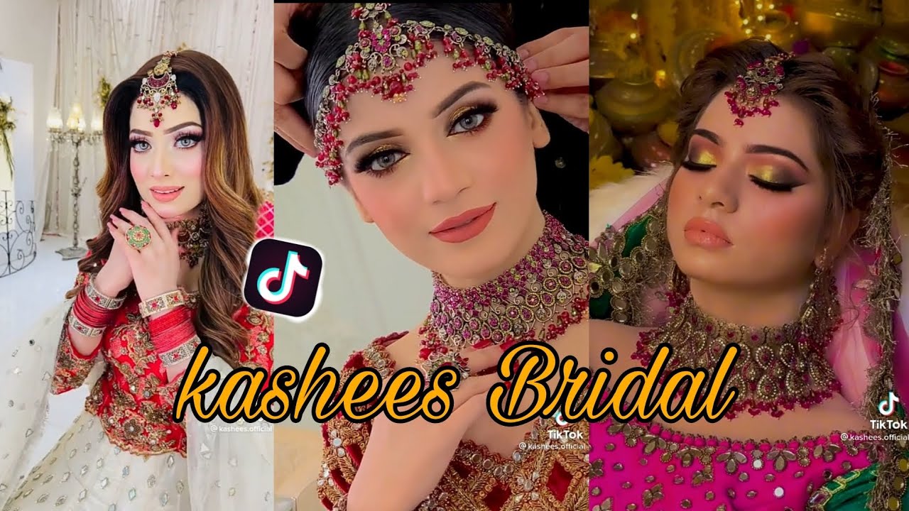 Kashees 💞💯 Bridal Makeup Tutorial and Beautiful clothes👗TikTok ...